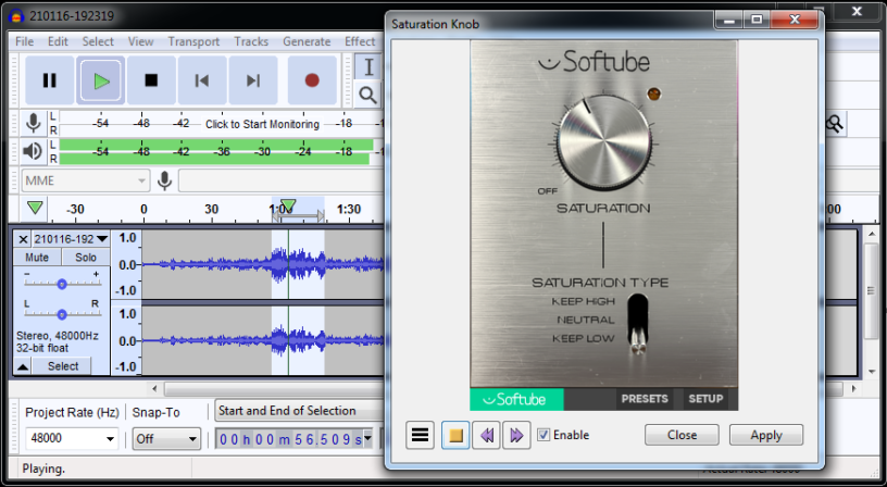 How to add – Softube Saturation Knob to Audacity – Free – Practical ...
