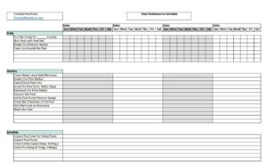 Swimming Pool Maintenance Checklist – Printable PDF – Practical Mechanic